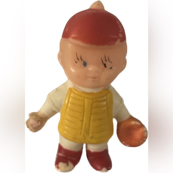 None | Accents | Vintage Rubber Baseball Boy Squeak Toy Made In Korea ...